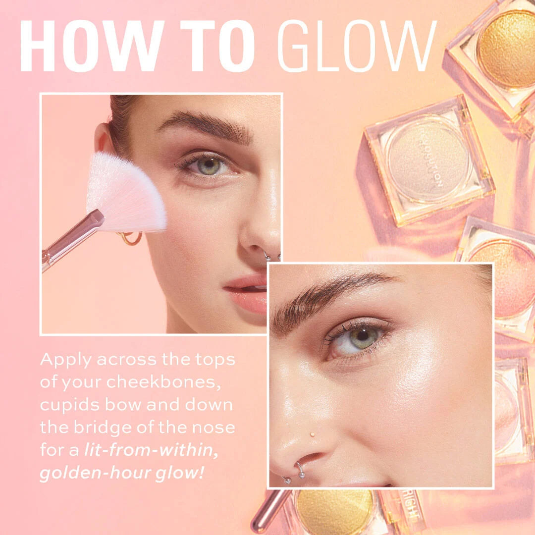 Makeup Revolution Beam Bright Highlighter Rose Lustre – Real Cult Beauty